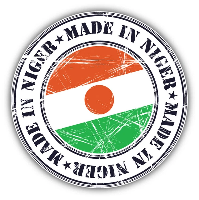 DOPASTICKER Made In Niger Grunge Flag Car Sticker Phone Decal Water ...