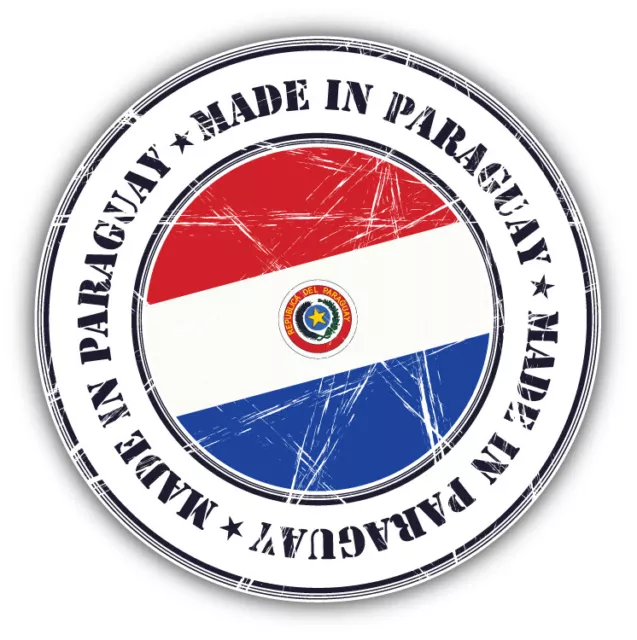 DOPASTICKER Made In Paraguay Grunge Flag Car Sticker Phone Decal Water ...