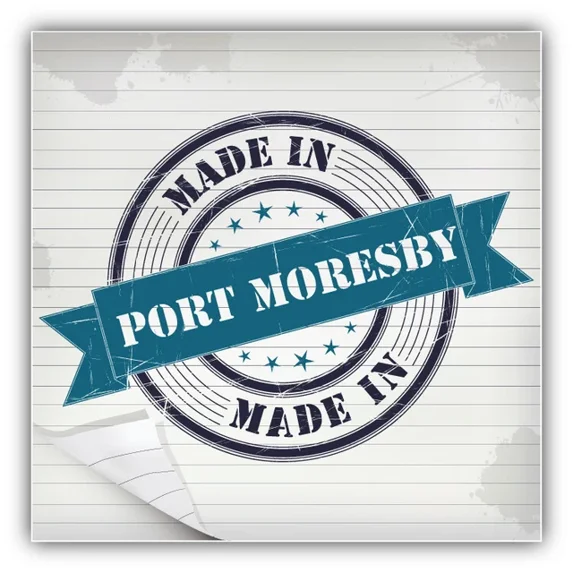 DOPASTICKER Made In Port Moresby Grunge Paper Travel Car Sticker Phone ...