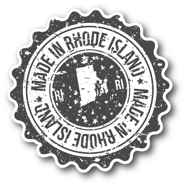 DOPASTICKER Made In Rhode Island Usa State Vintage Grunge Sticker Phone ...