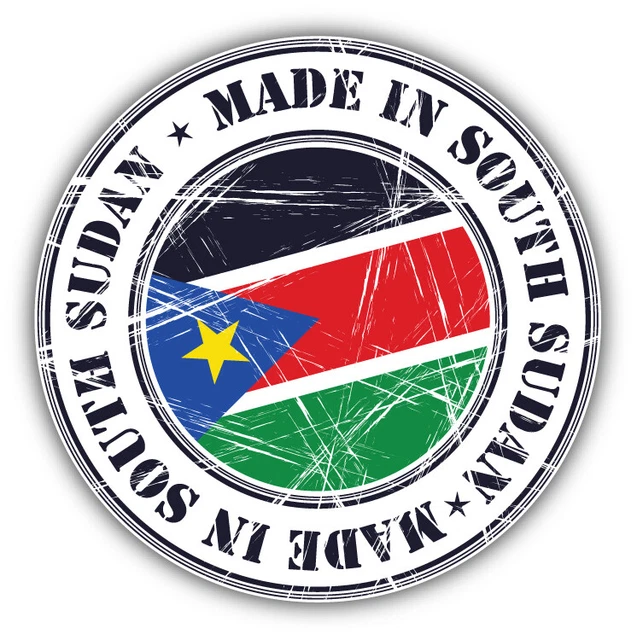 DOPASTICKER Made In South Sudan Grunge Flag Car Sticker Phone Decal ...