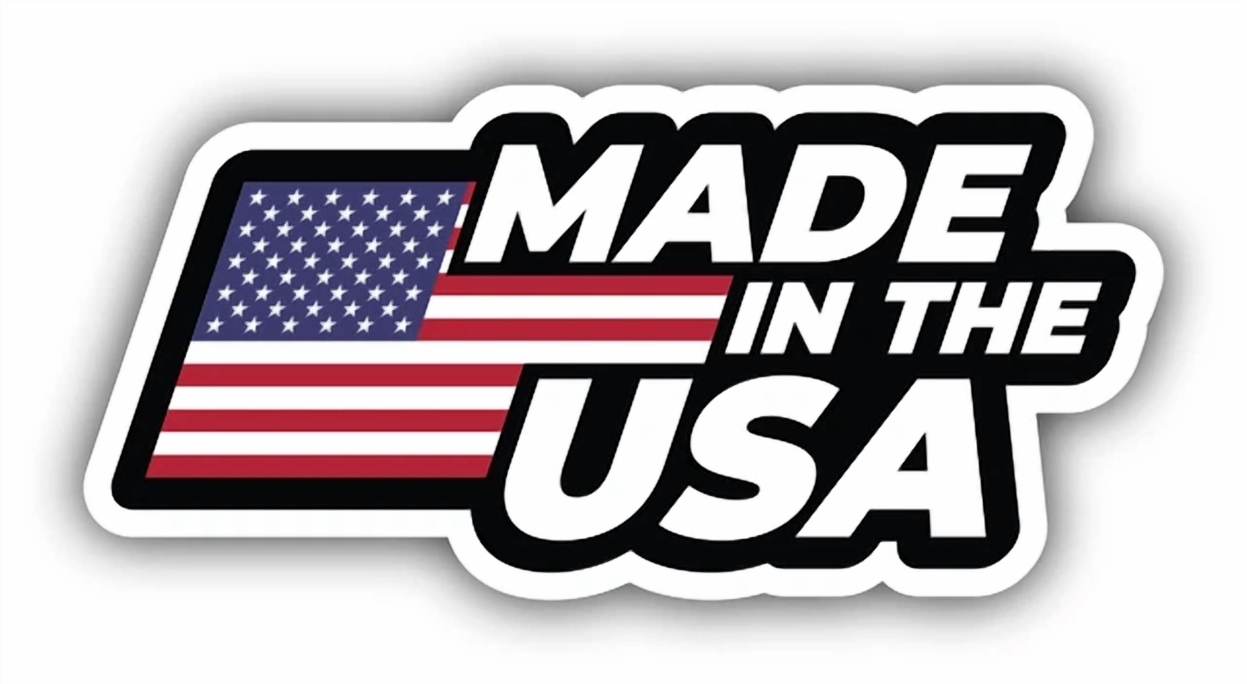 DOPASTICKER Made In The Usa America Flag Badge Sticker Decal Phone ...