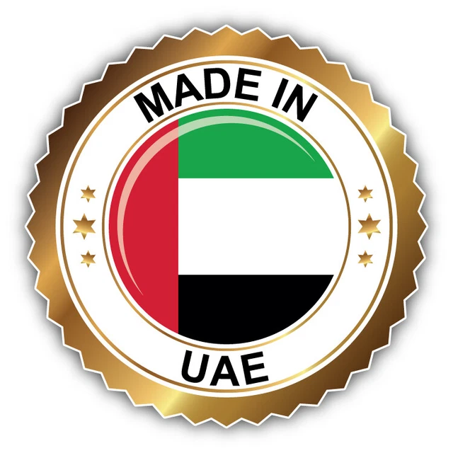 DOPASTICKER Made In United Arab Emirates Golden Sticker Decal Phone ...