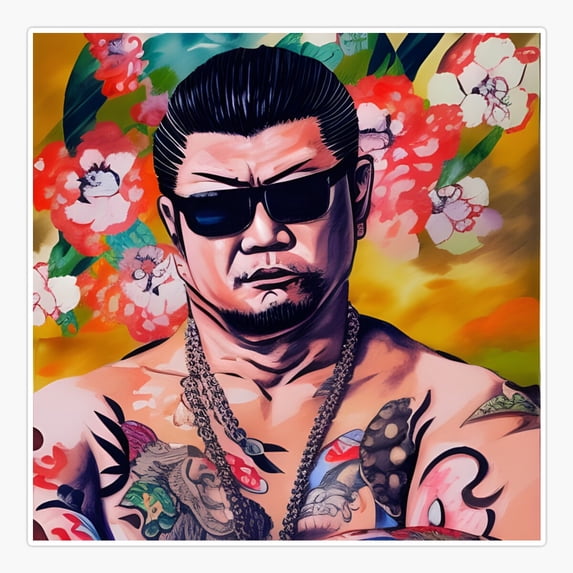 DOPASTICKER Mafia Gang Member Portrait Sticker, Phone Sticker Car ...