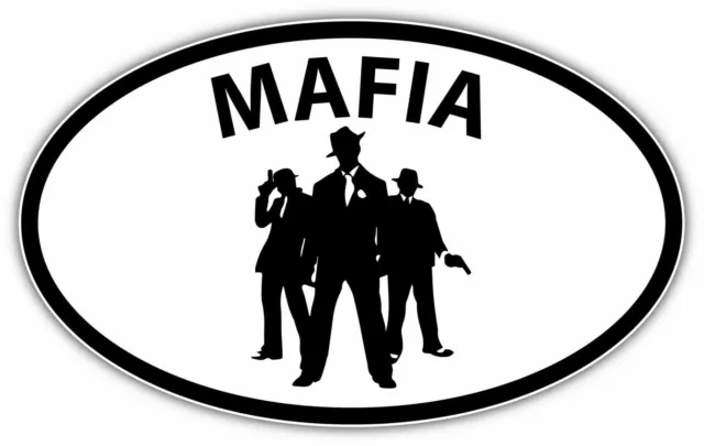 DOPASTICKER Mafia Gangster Gangsters Oval Car Window Sticker Decal ...