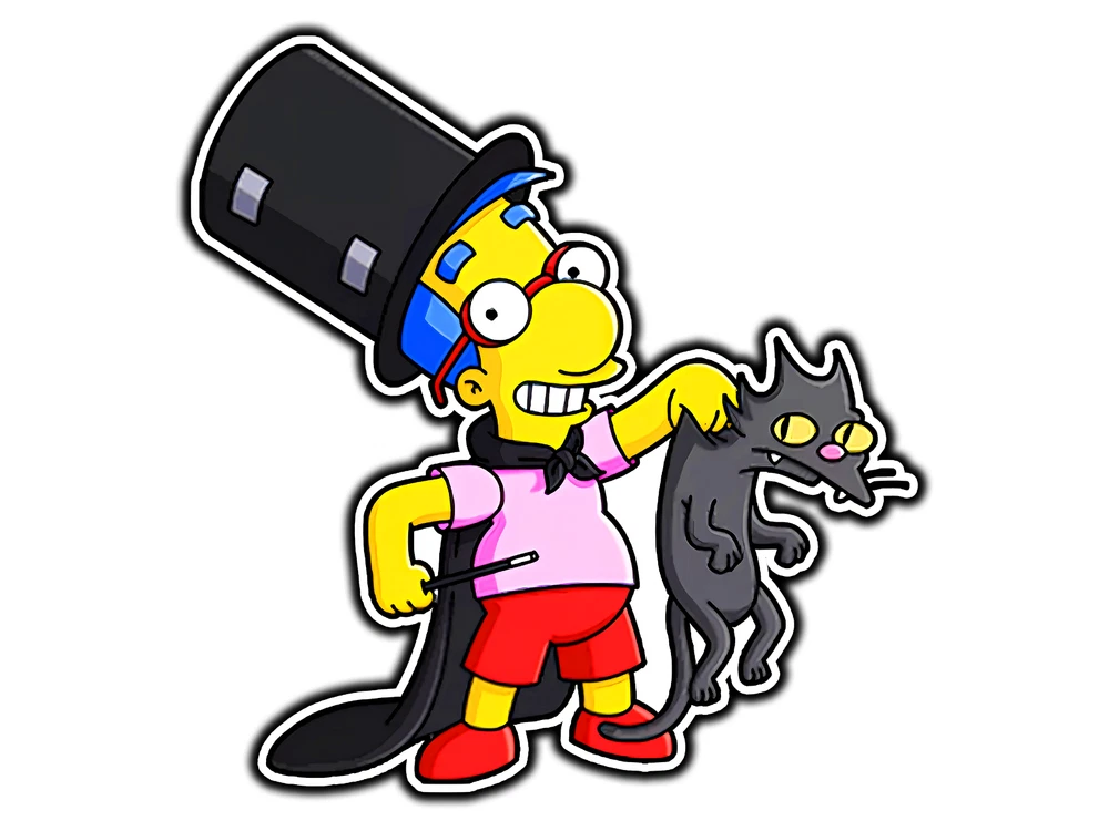 DOPASTICKER Magic Act Milhouse Sticker Decal Phone Decal Water Bottle ...