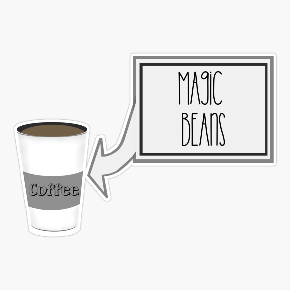 DOPASTICKER Magic Beans Sticker, Phone Sticker Car Stickers, Birthday ...