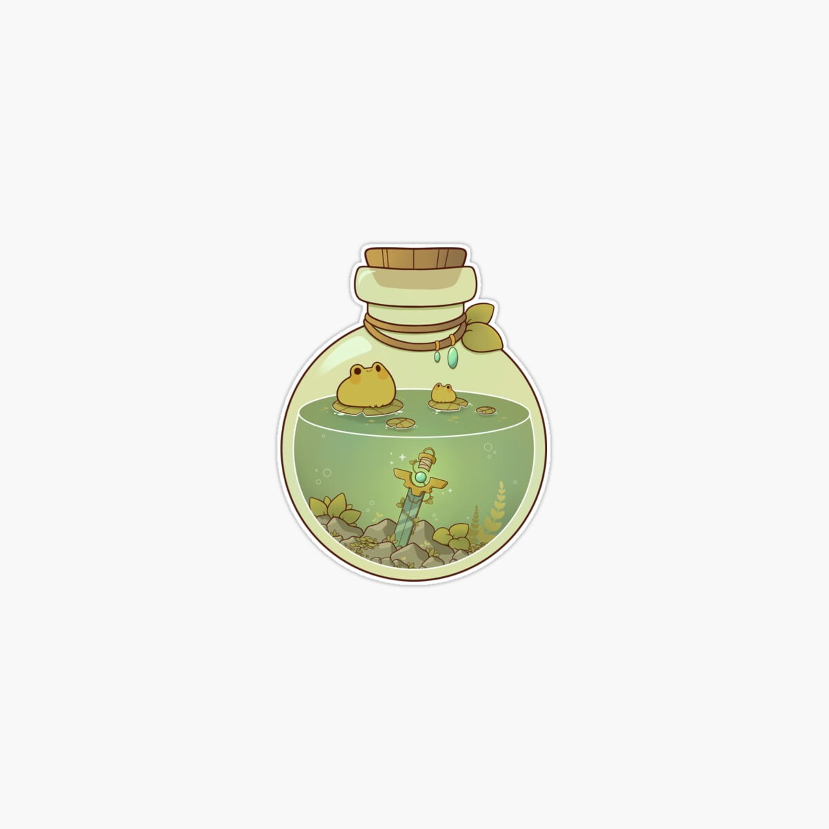 DOPASTICKER Magic Frog Potion Sticker, Phone Sticker Car Stickers ...