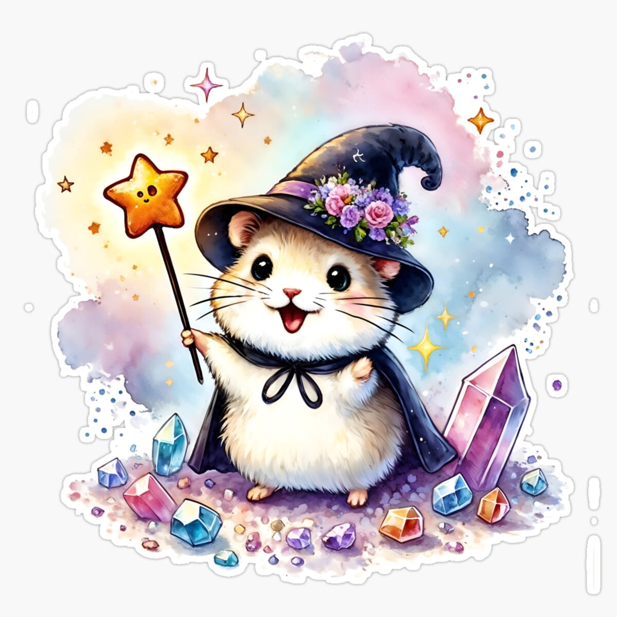 DOPASTICKER Magic Hamster Sticker, Phone Sticker Water Bottle Sticker ...