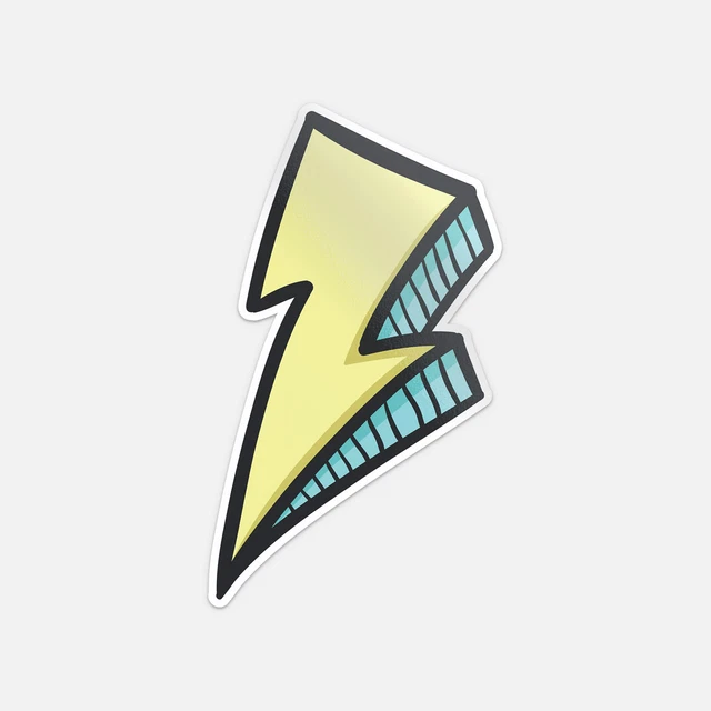 DOPASTICKER Magic Lightning Sticker Decal Phone Decal Water Bottle ...