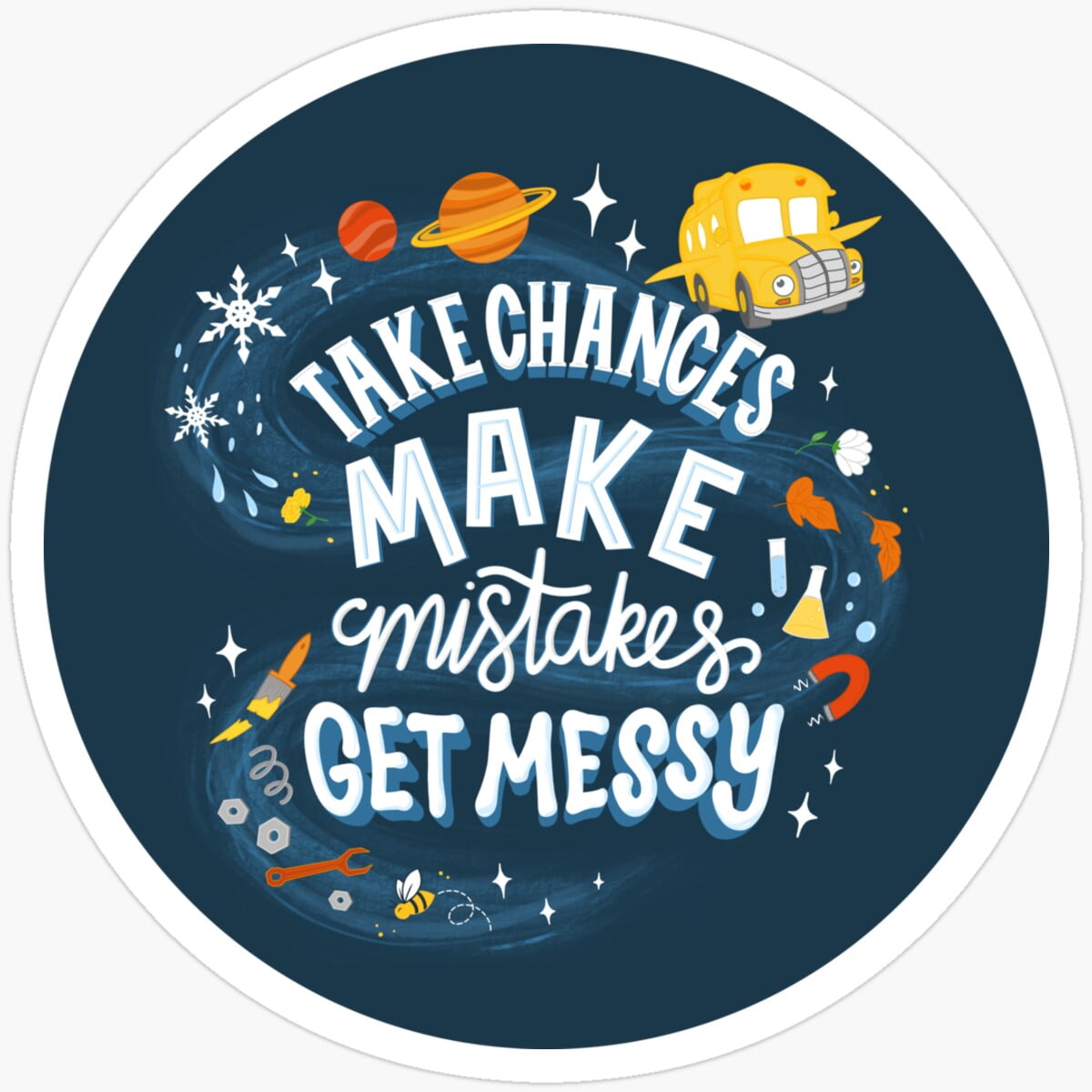 DOPASTICKER Magic Schoolbus Frizzle Quote Sticker. Gift You - Decorate ...