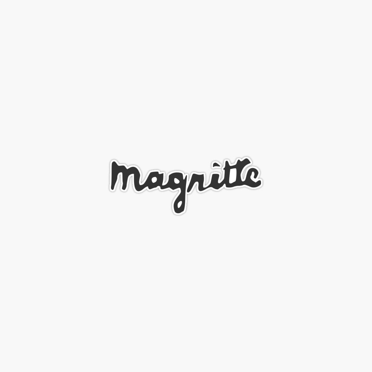 DOPASTICKER Magritte, Signature Sticker, Phone Sticker Car Stickers ...