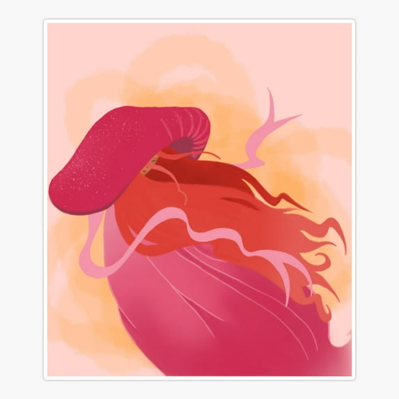 DOPASTICKER Maiden Mushroom (Lonely) Sticker, Phone Sticker Car Sticker ...