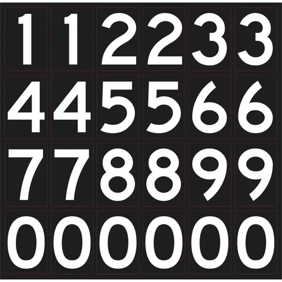 DOPASTICKER Mailbox Numbers Permanent Stickers Wall Sticker Door ...