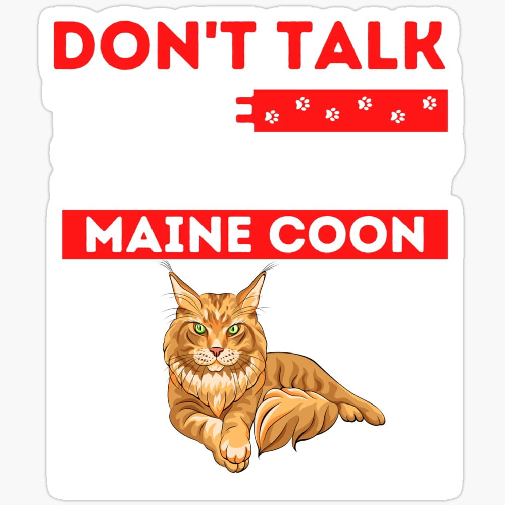 DOPASTICKER Maine Coon Cat Gift, Idea Gift Maine Coon Lovers Sticker ...
