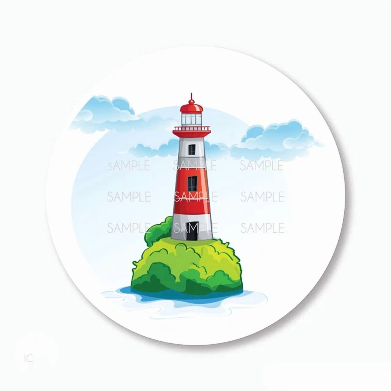 DOPASTICKER Maine Lighthouse Nautical Scrapbook Stickers Phone Decal ...