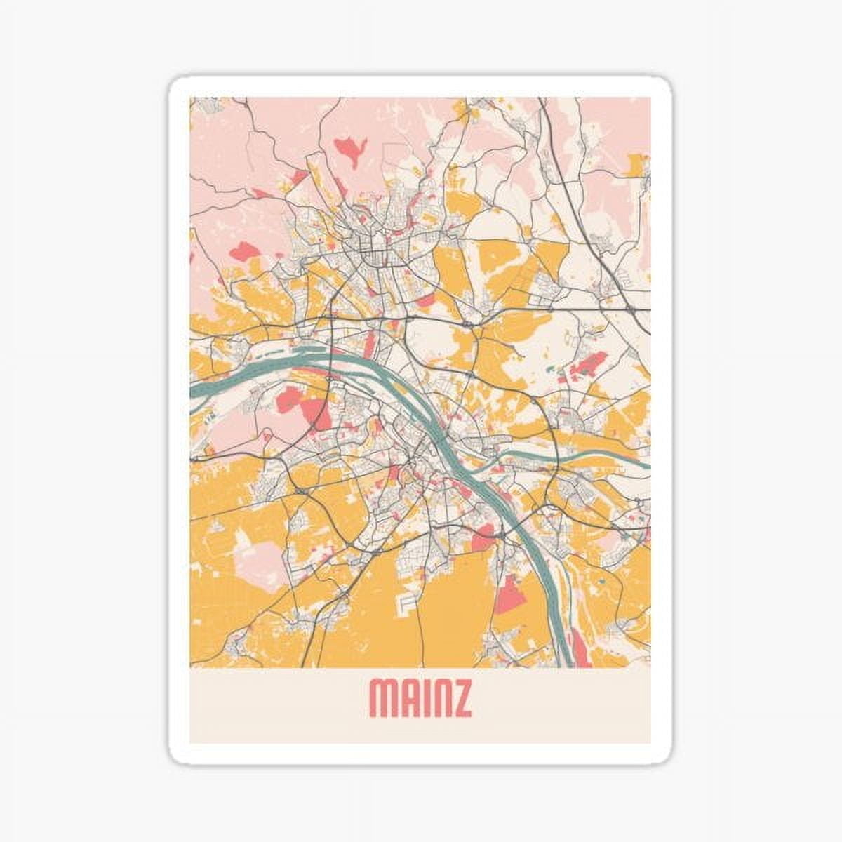 DOPASTICKER Mainz City Map Chalk Retro City Map Poster Sticker Phone ...