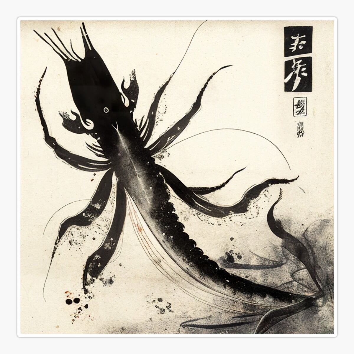 DOPASTICKER Majestic Colossal Squid Gy Sticker, Phone Sticker Car ...