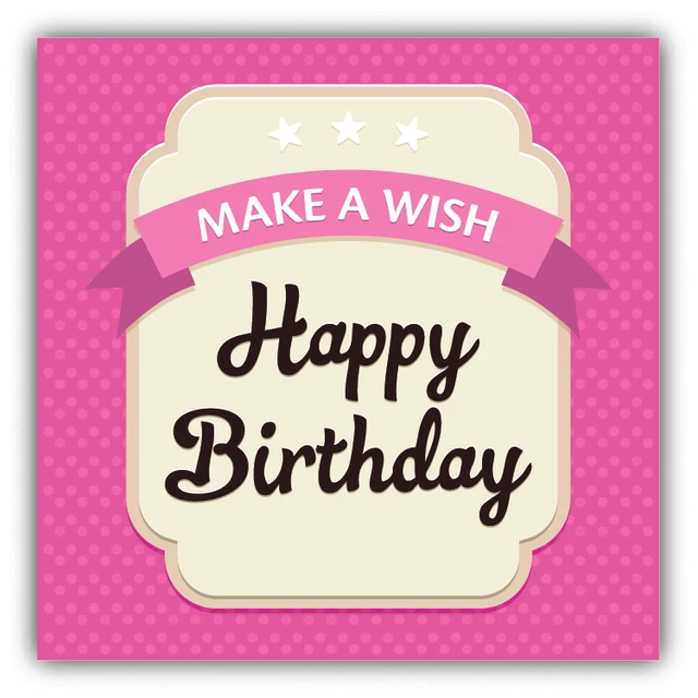 DOPASTICKER Make A Wish Happy Birthday Car Sticker Phone Water Bottle ...