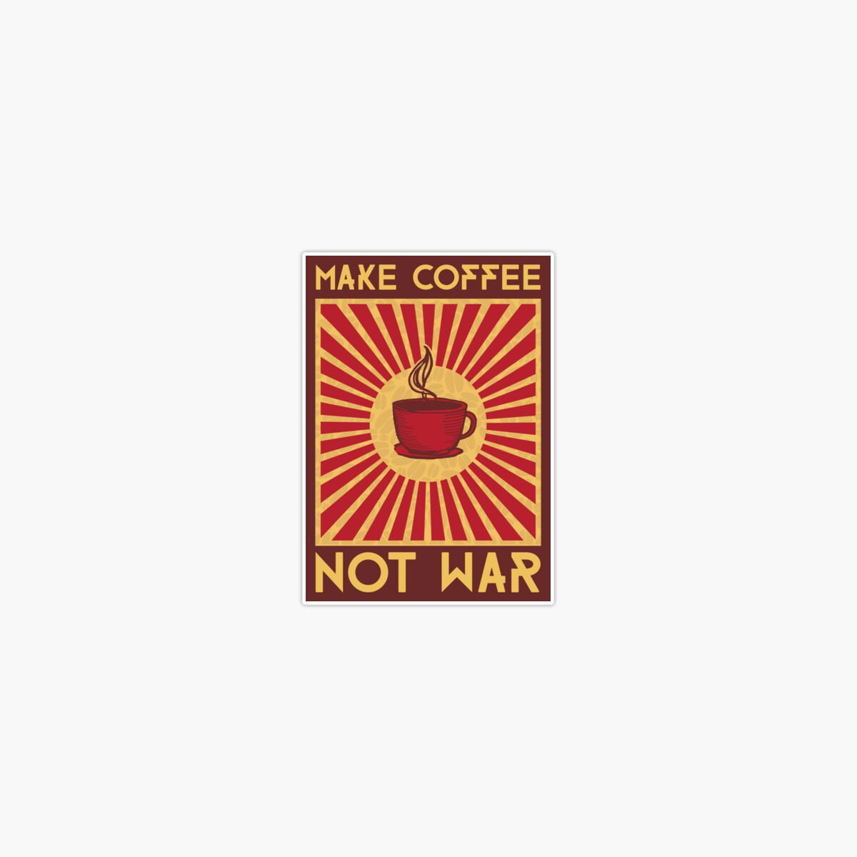 DOPASTICKER Make Coffee Not War Sticker, Phone Sticker Car Stickers ...