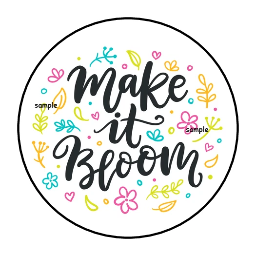 DOPASTICKER Make It Bloom Floral Stickers Flowers Phone Decal Water ...