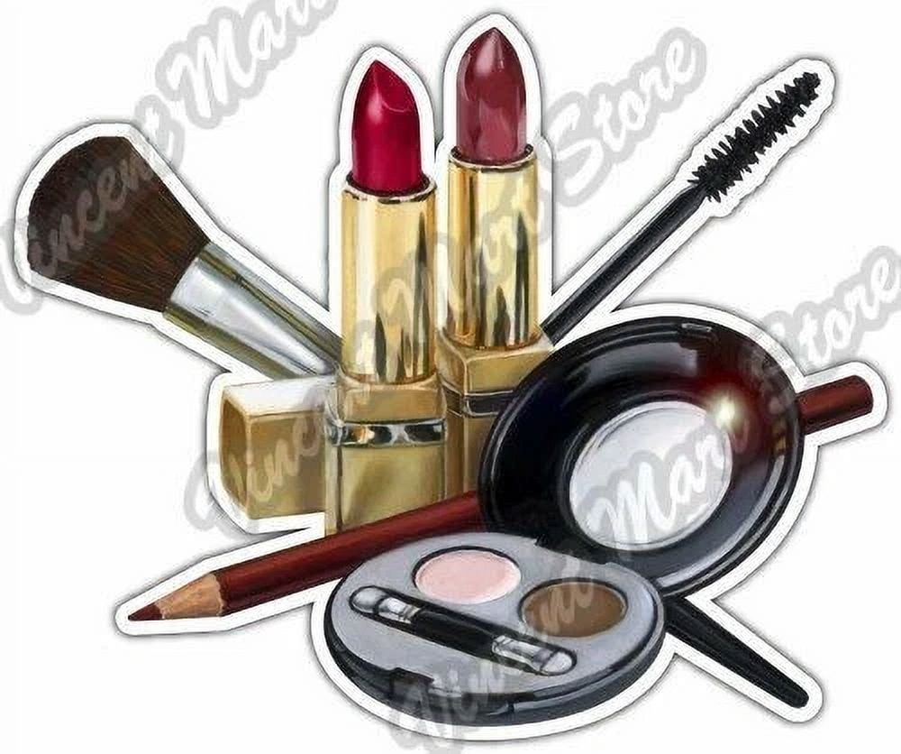 DOPASTICKER Make Up Layout Lip Stick Mirror Blush Car Sticker Decal ...