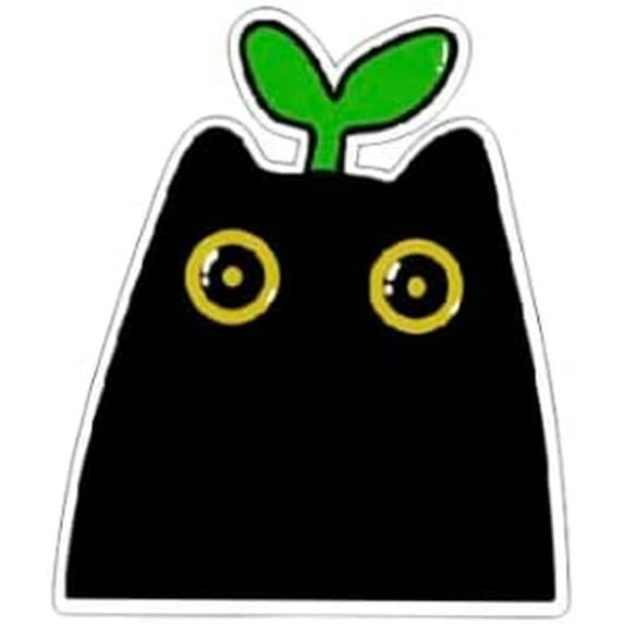 DOPASTICKER Maktem Cute Black Cat Sticker, Pickaboo... Waterproof ...