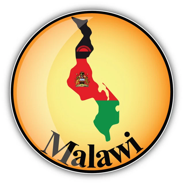 DOPASTICKER Malawi Map Flag Label Car Sticker Phone Decal Water Bottle ...
