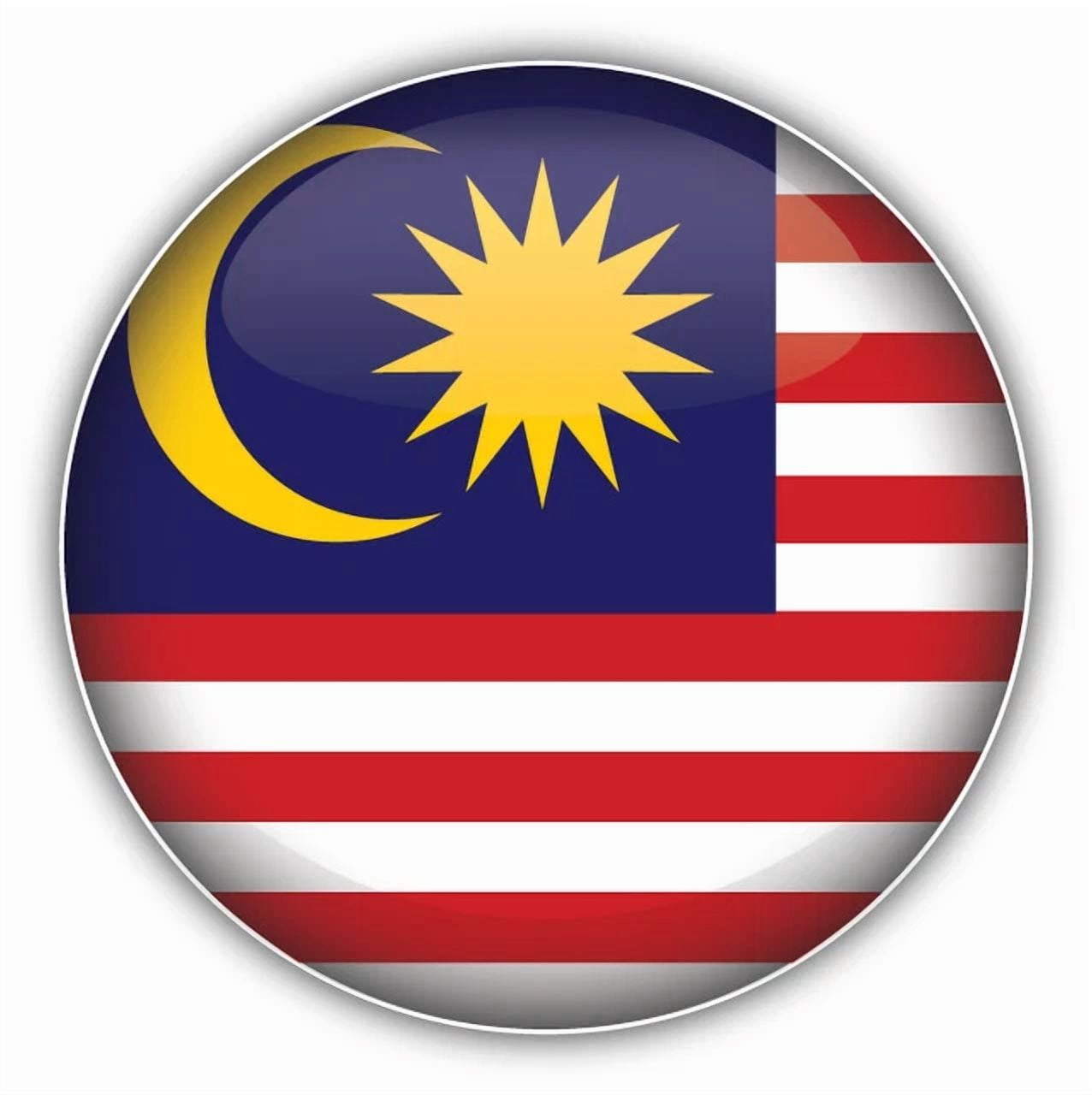 DOPASTICKER Malaysia Flag Badge Car Sticker Phone Decal Water Bottle ...