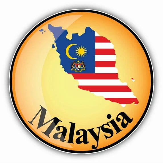 DOPASTICKER Malaysia Map Flag Car Sticker Phone Decal Water Bottle ...