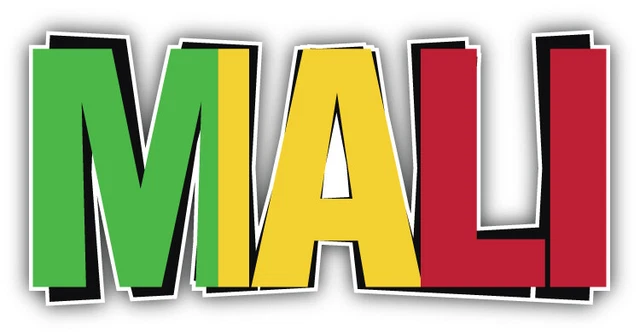 DOPASTICKER Mali Flag Art Travel Car Sticker Phone Decal Water Bottle ...