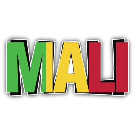 DOPASTICKER Mali Flag Art Travel Car Sticker Phone Decal Water Bottle ...
