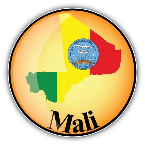 DOPASTICKER Mali Map Flag Label Car Sticker Phone Decal Water Bottle ...