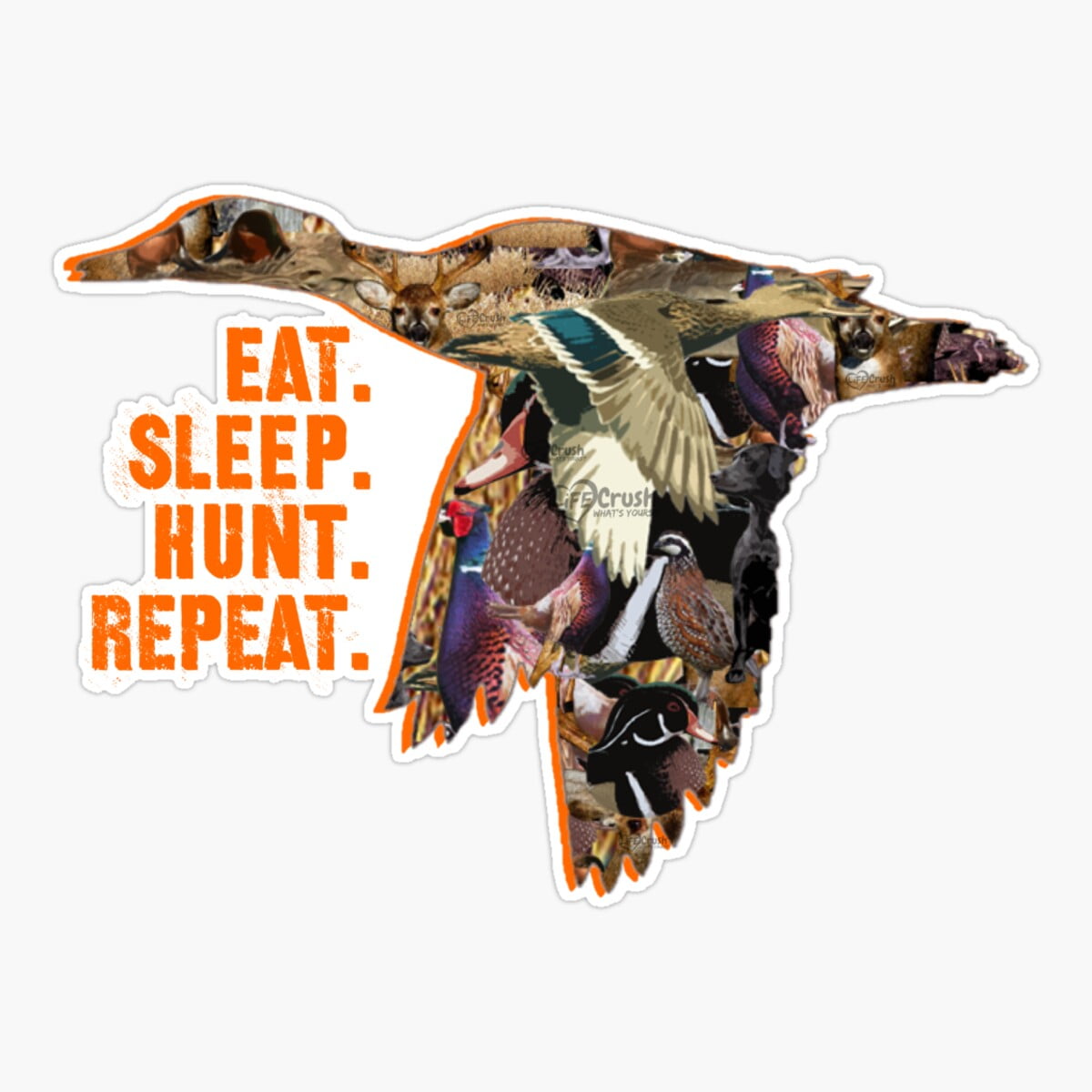 DOPASTICKER Mallard Hunting Collage With Duck Hunting, Quail Hunting ...