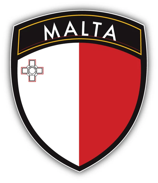 DOPASTICKER Malta Flag Shield Car Sticker Phone Decal Water Bottle ...