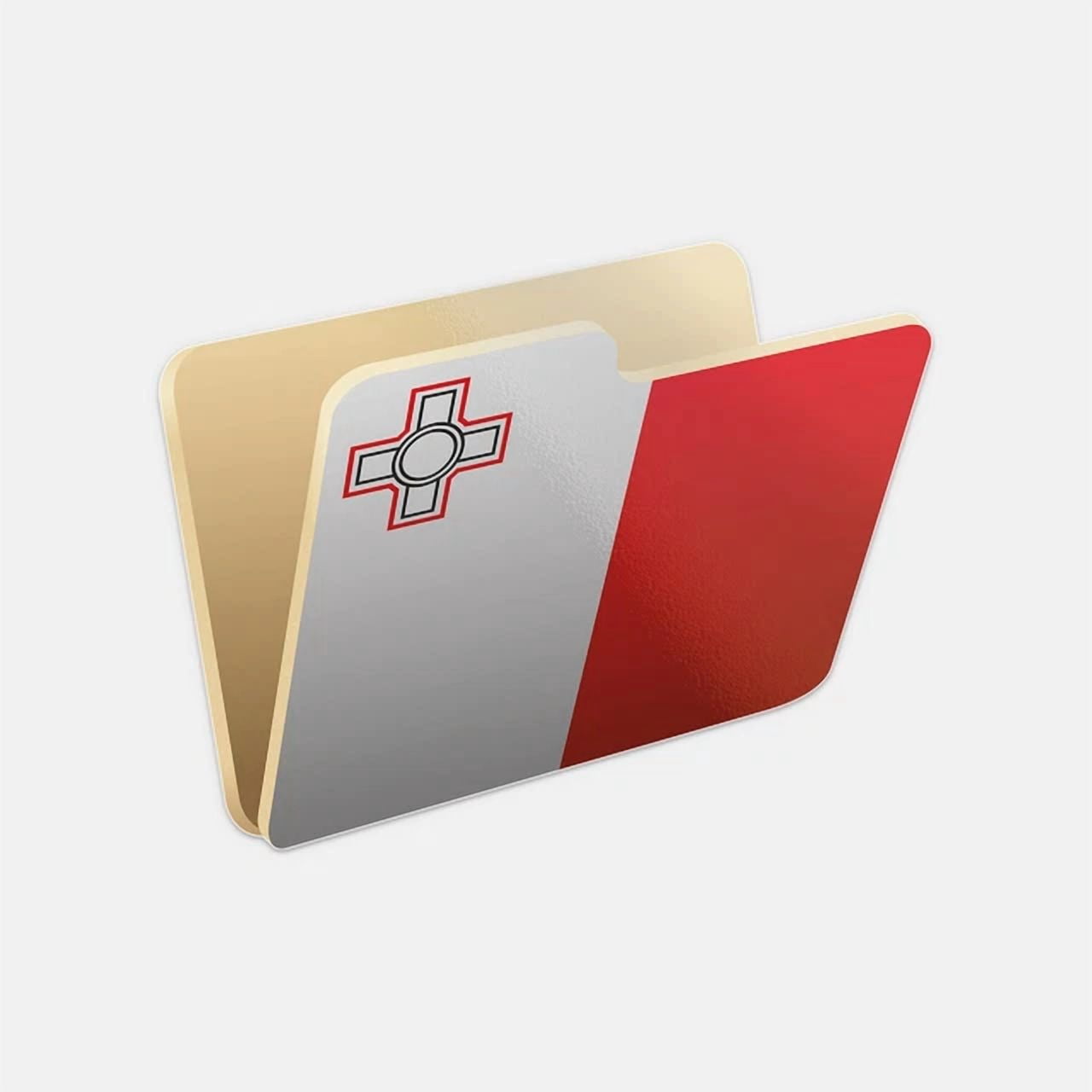 DOPASTICKER Malta Folder Flag Icon Sticker Decal Phone Decal Water ...