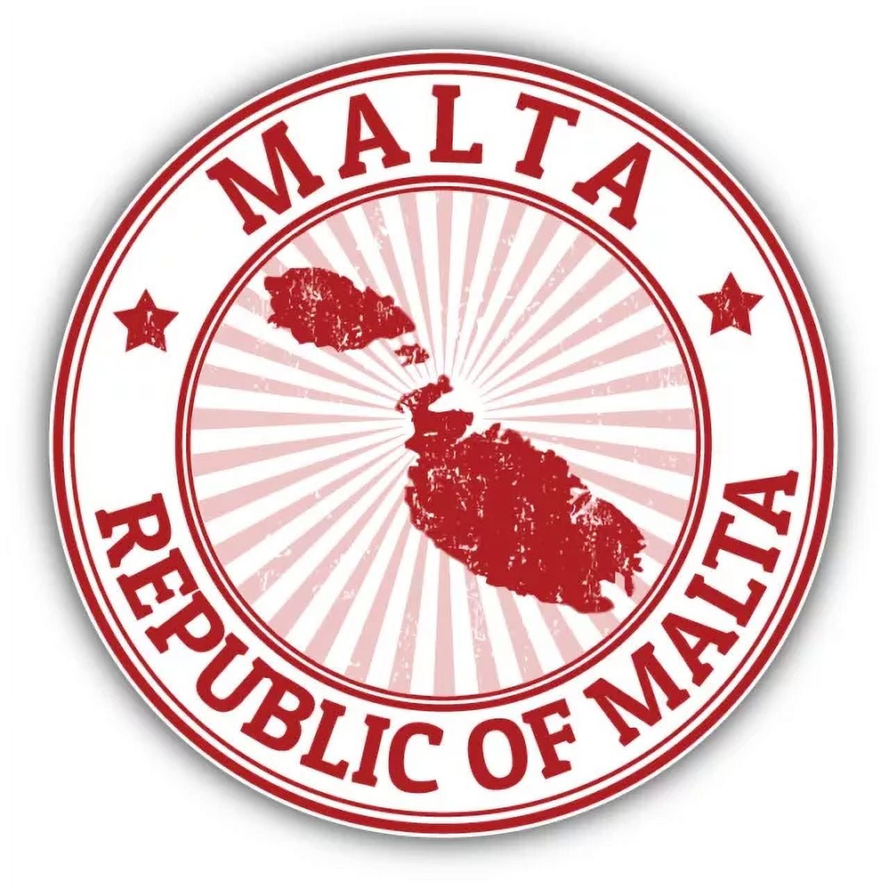 DOPASTICKER Malta Map Grunge Rubber Car Sticker Phone Decal Water ...