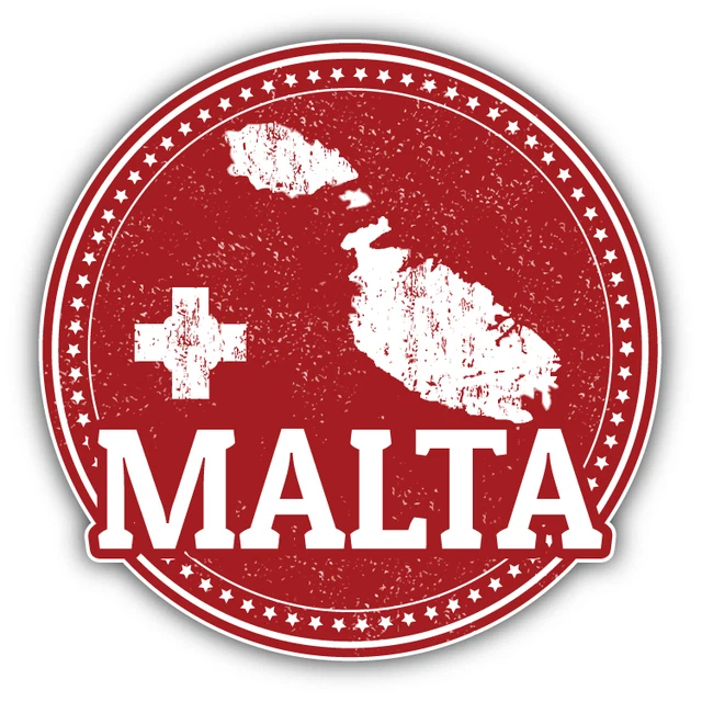DOPASTICKER Malta Map Grunge Stamp Sticker Decal Phone Decal Water ...