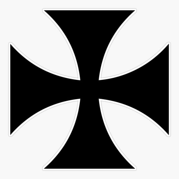 DOPASTICKER Maltese Cross Sticker, Phone Sticker Water Bottle Sticker ...