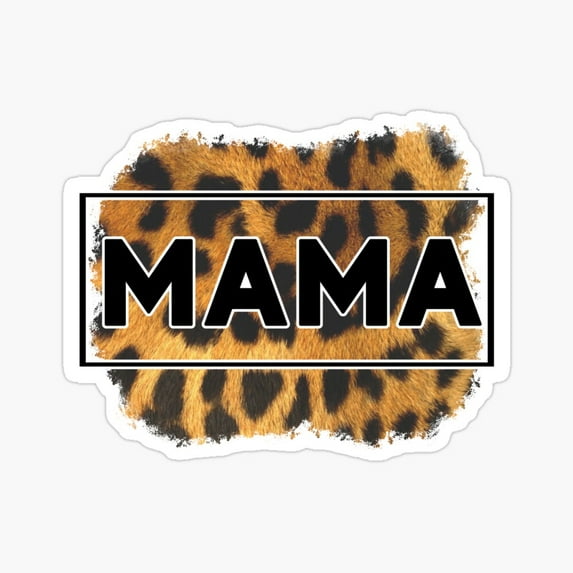 DOPASTICKER Mama Cute Mom Life Cheetah Print Motherhood Mothers Day ...