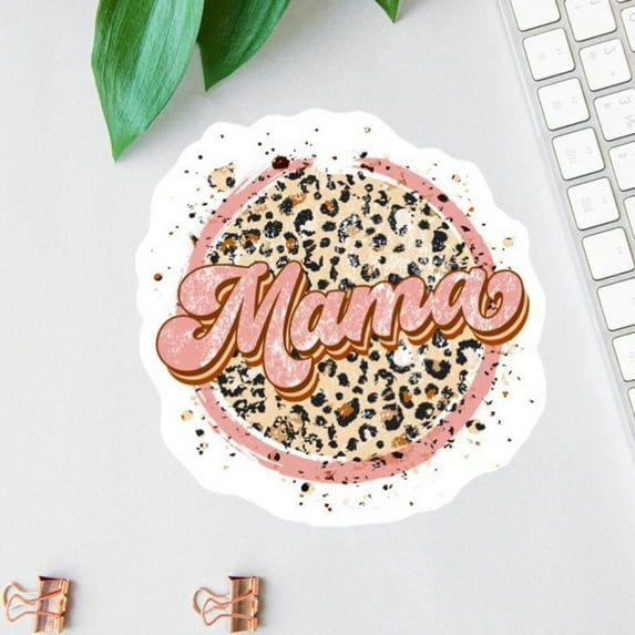 DOPASTICKER Mama Leo.pard Print Motherhood Lifestyle Sticker Phone ...