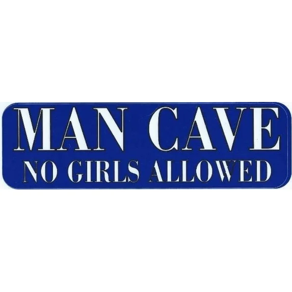 DOPASTICKER Man Cave No Girls Stickers Car Sticker Phone Sticker, Latop ...