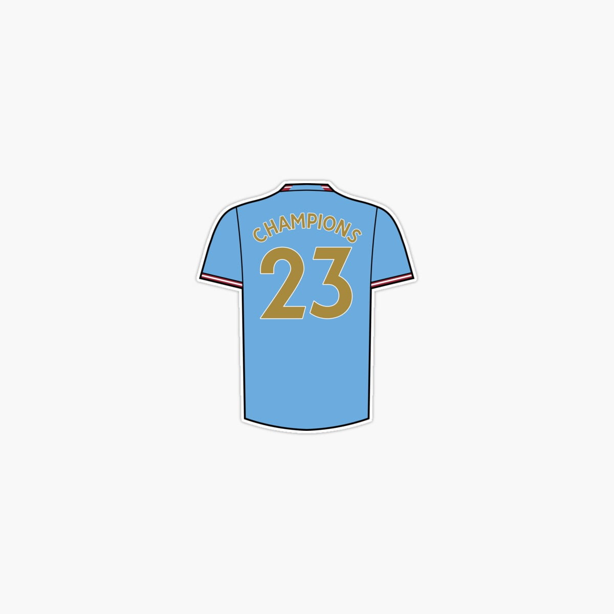 DOPASTICKER Man City Champions Kit 2023 Sticker, Phone Sticker Car ...