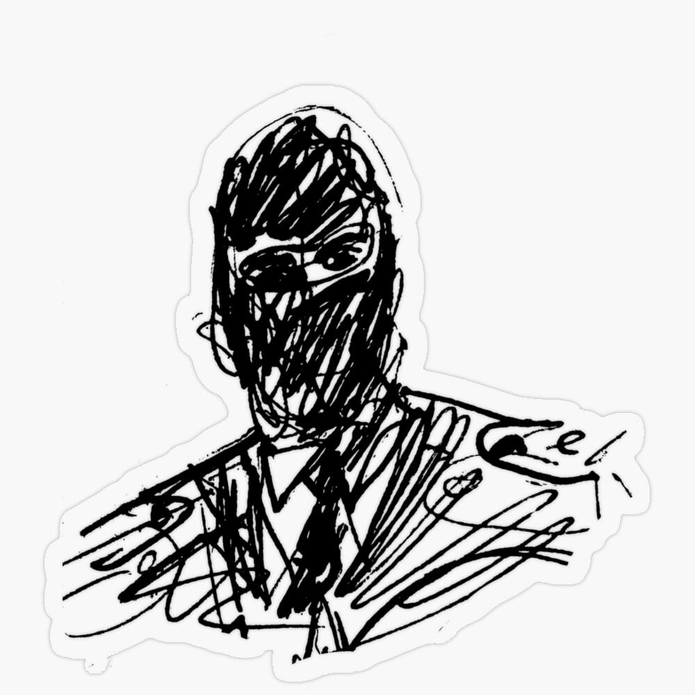 DOPASTICKER Man In Mask Sticker Phone Sticker, Latop Sticker, Lover ...