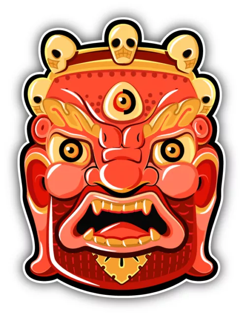DOPASTICKER Manakala Tibet Mask Sticker Decal Phone Decal Water Bottle ...