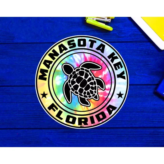 DOPASTICKER Manasota Key Florida Beach Decal Sea Turtle Decorative ...