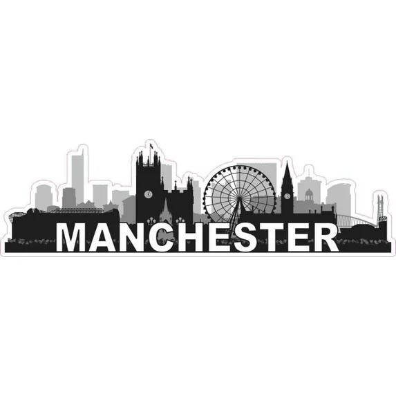 DOPASTICKER Manchester Skyline Sticker City Travels Sticker Phone ...