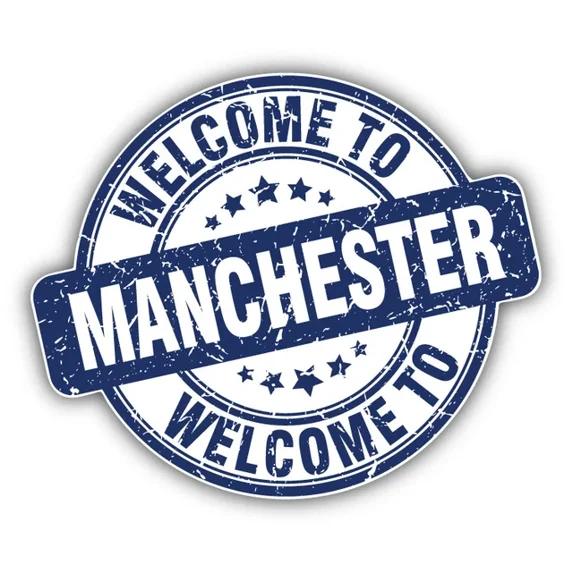 DOPASTICKER Manchester Welcome Travel Sticker Decal Phone Decal Water ...