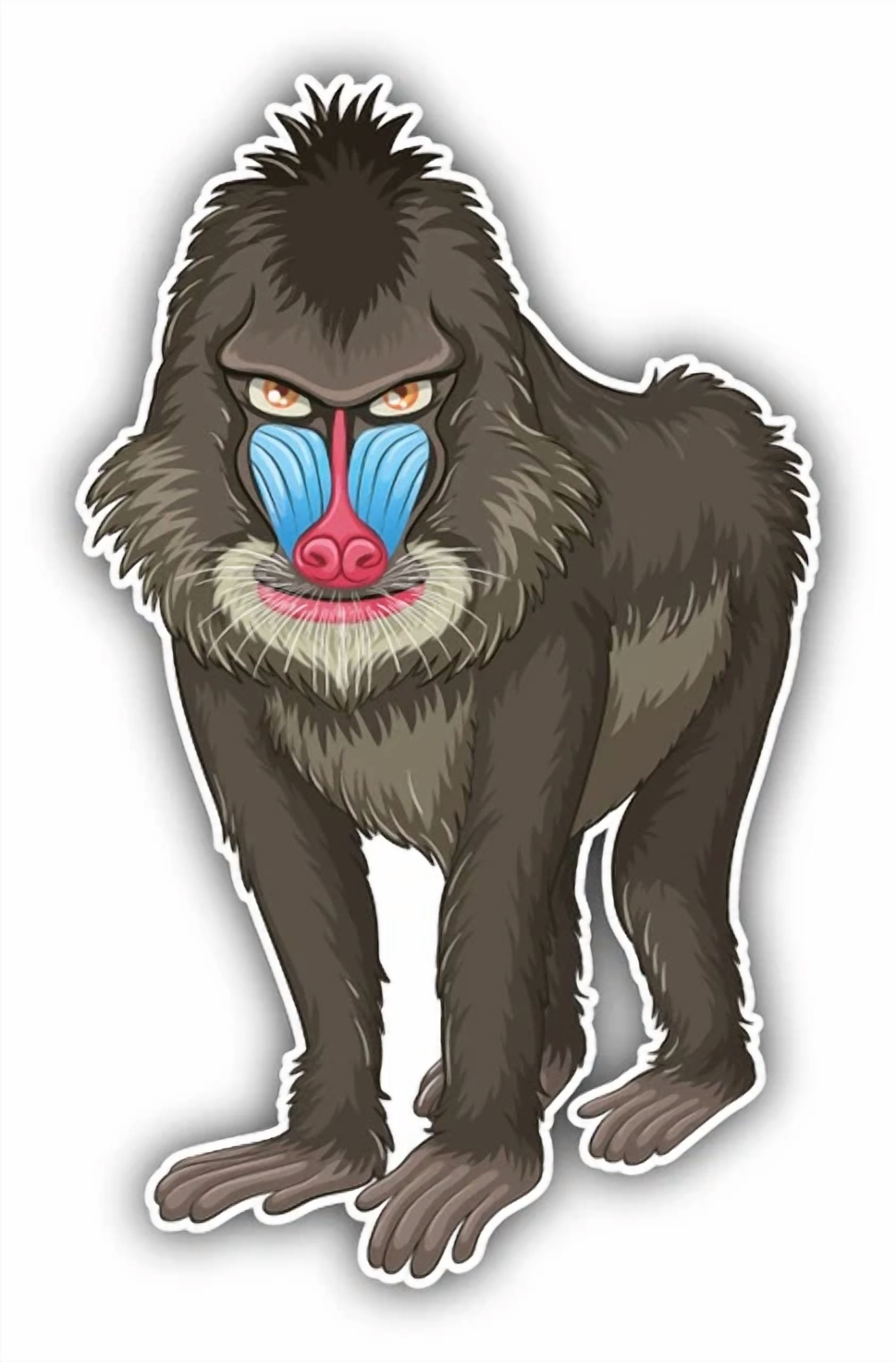 DOPASTICKER Mandrill Monkey Sticker Decal Phone Decal Water Bottle ...