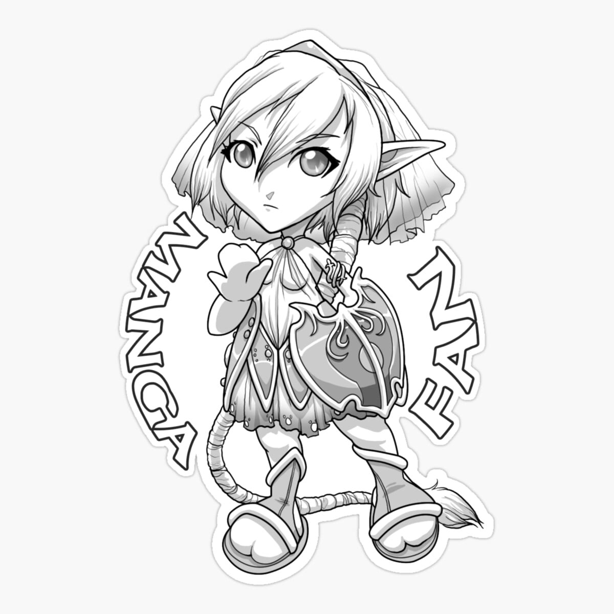 DOPASTICKER Manga Fan Sticker, Phone Sticker Car Stickers, Birthday ...